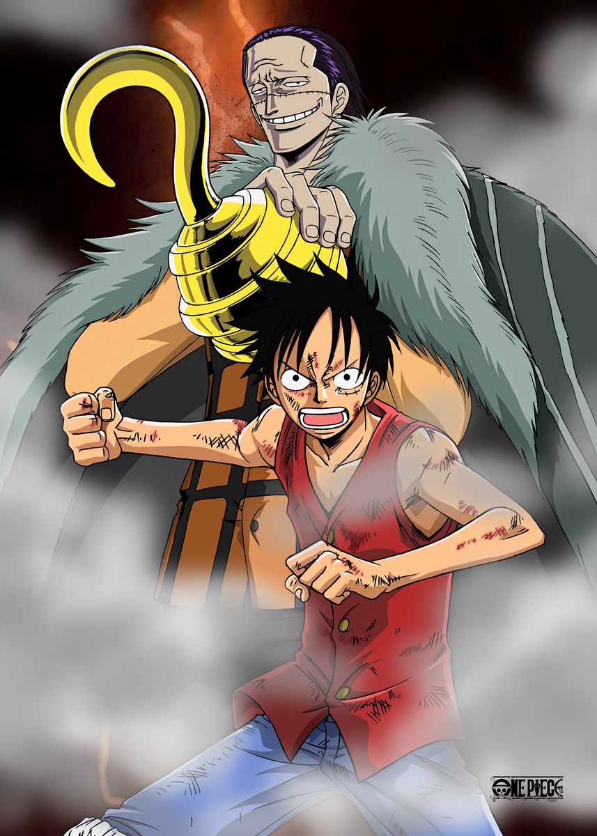 'Luffy vs Crocodile' Poster, picture, metal print, paint by One Piece ...