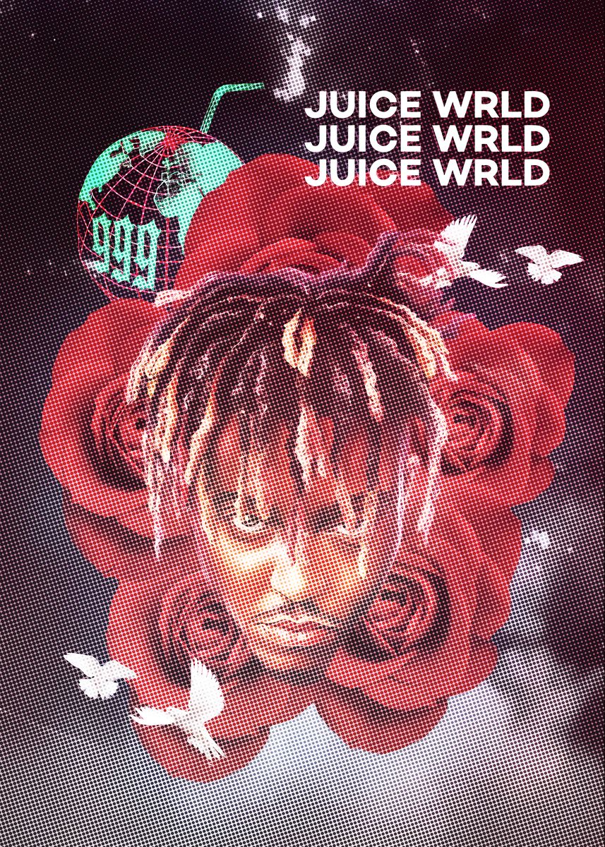 'Juice Wrld Portrait' Poster, picture, metal print, paint by Gonza ...