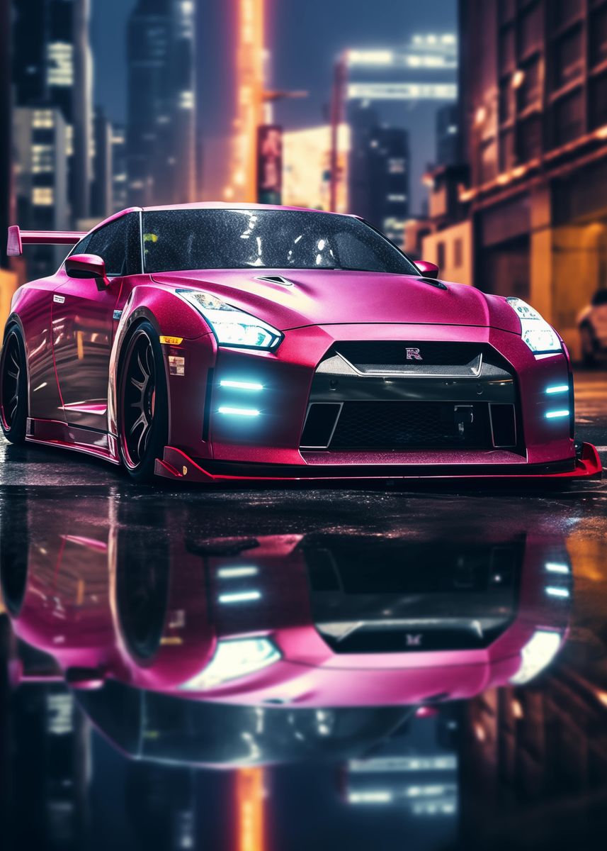 'Nissan GT-R Sport' Poster, picture, metal print, paint by | Displate