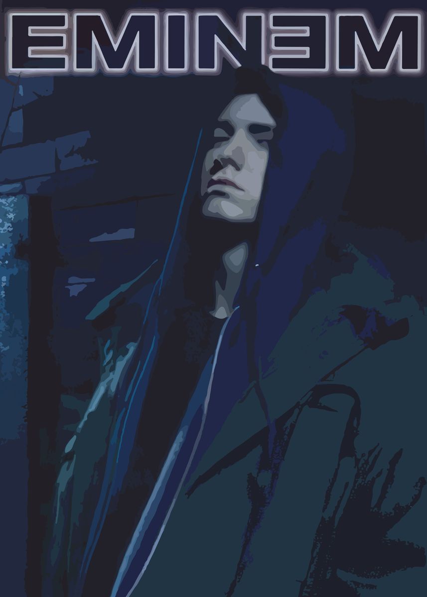'Eminem Portrait' Poster, picture, metal print, paint by | Displate