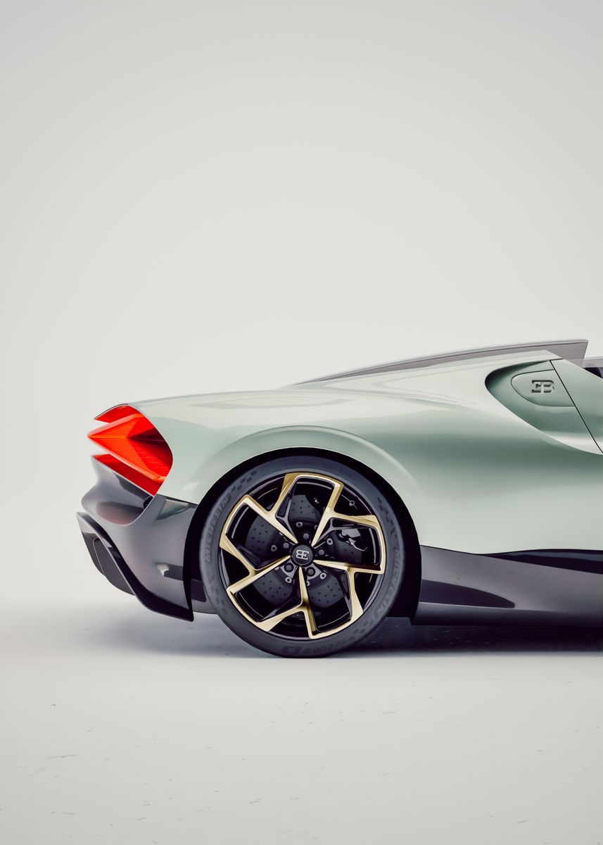 'Bugatti Mistral Rear View' Poster, picture, metal print, paint by 21 ...