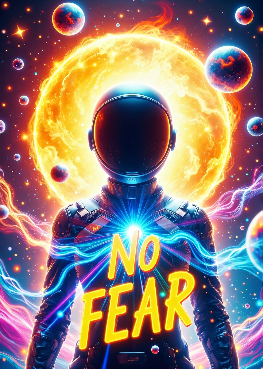 'No Fear' Poster, picture, metal print, paint by Guy Fawkes | Displate