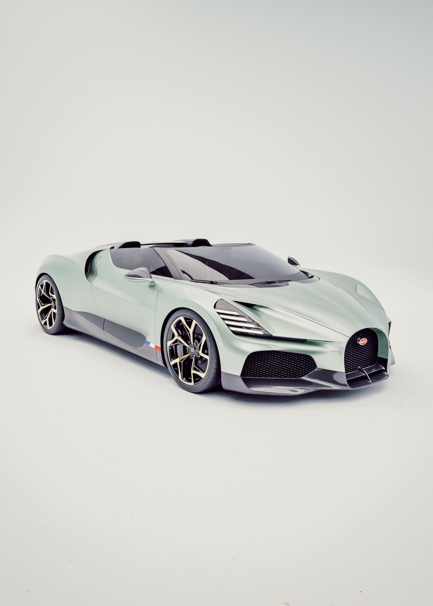 'Bugatti Mistral - Side Front View' Poster, picture, metal print, paint ...