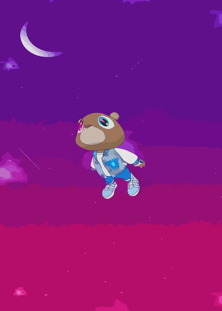 'Kanye west rapper hip hop' Poster, picture, metal print, paint by Free ...