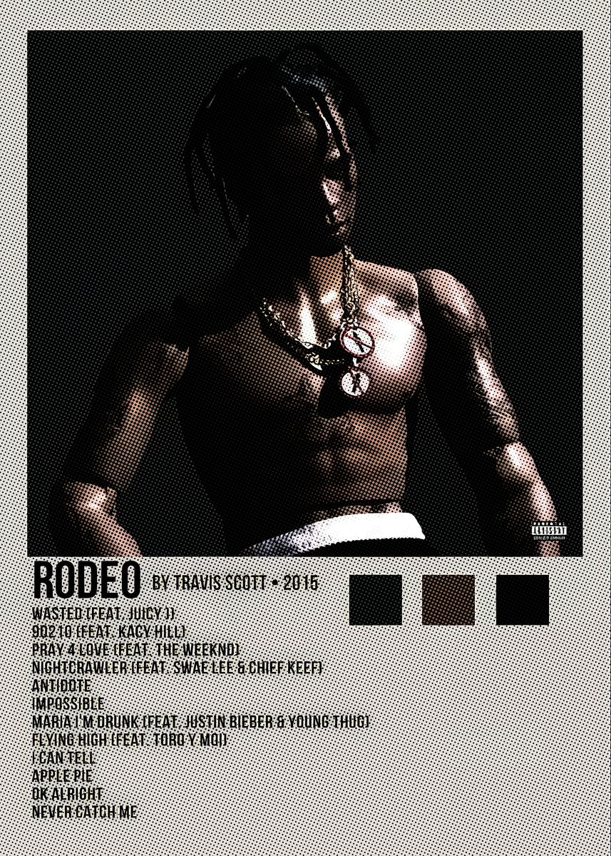 'Travis Scott Rodeo Album C' Poster, picture, metal print, paint by ...