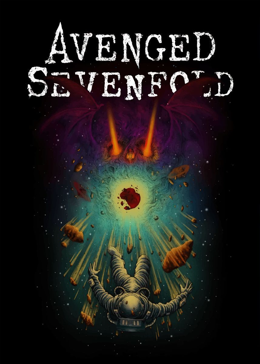 'Avenged Sevenfold Space Ar' Poster, picture, metal print, paint by ...
