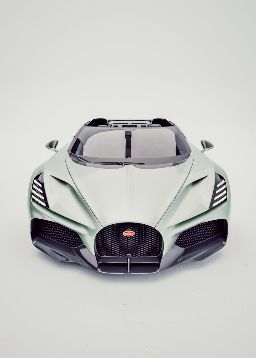 'Bugatti Mistral - Front View' Poster, picture, metal print, paint by ...