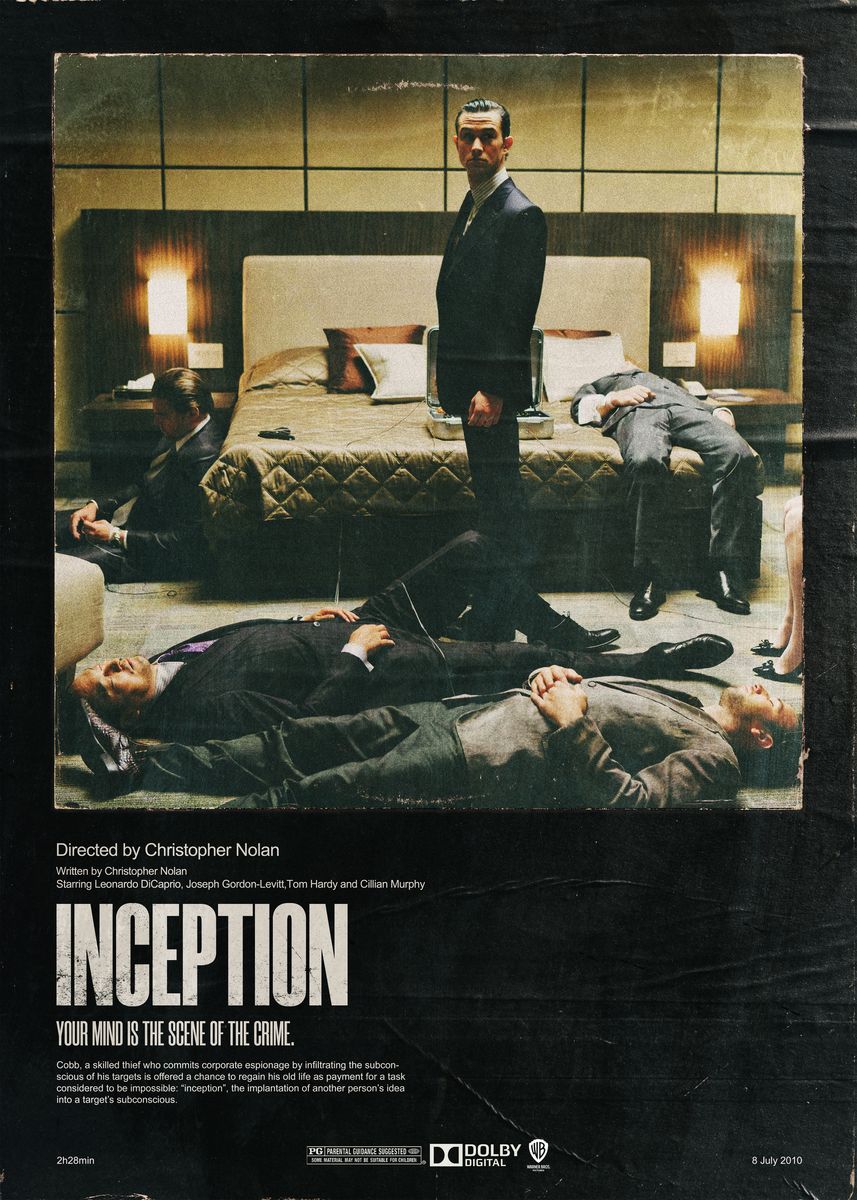'Inception ' Poster, picture, metal print, paint by Nerdworld 1 | Displate