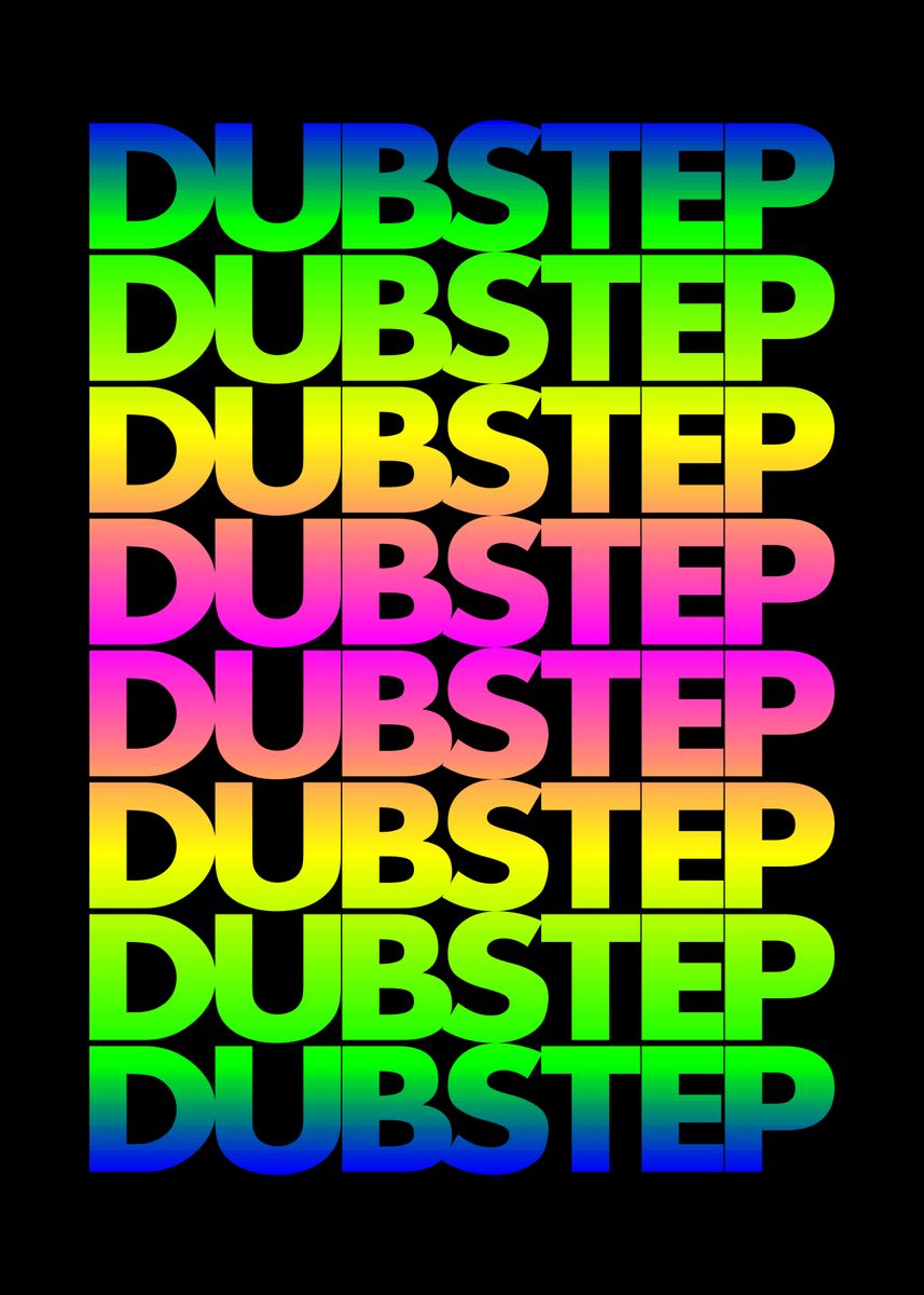 'Dubstep Text Art' Poster, picture, metal print, paint by Helen Mullin ...