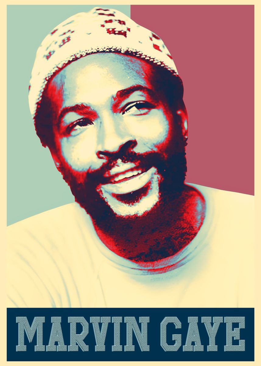 'Marvin Gaye Portrait' Poster, picture, metal print, paint by CLOVE ...