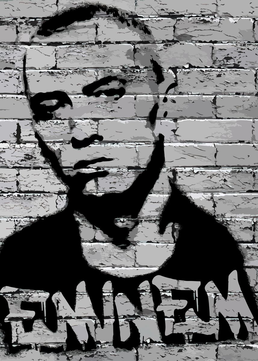 'Eminem Graffiti' Poster, picture, metal print, paint by | Displate