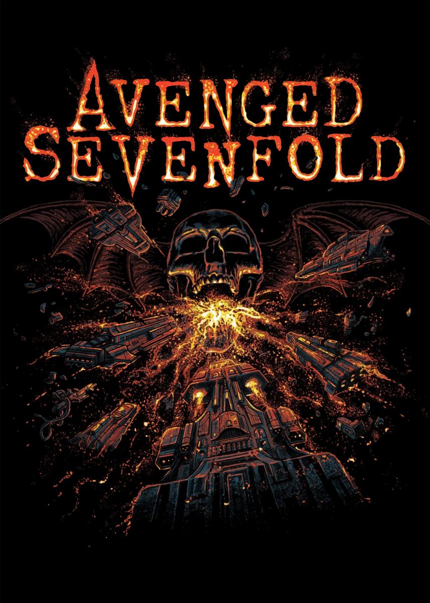 'Avenged Sevenfold Skull Ar' Poster, picture, metal print, paint by ...