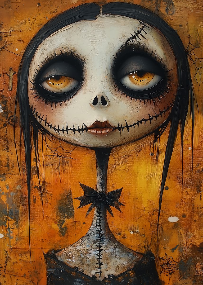 'Stitched Doll Painting' Poster, picture, metal print, paint by Rick E ...