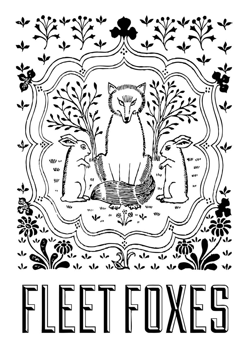 'Fleet Foxes Band Poster' Poster, picture, metal print, paint by ...
