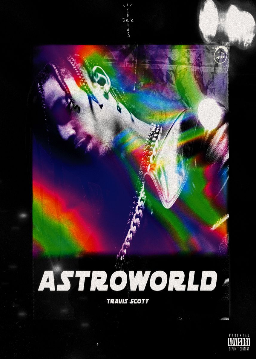 'Travis Scott Astroworld Poster' Poster, picture, metal print, paint by ...