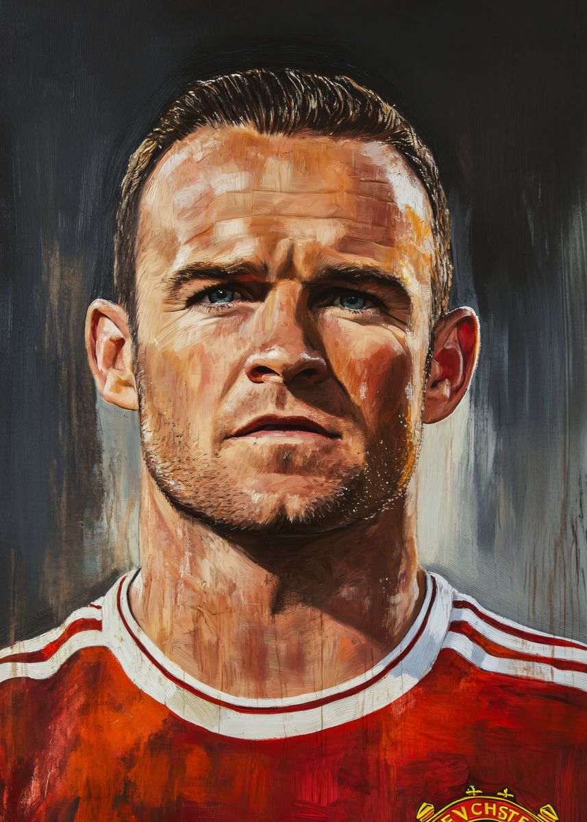 'Wayne Rooney Portrait' Poster, picture, metal print, paint by sopo ...