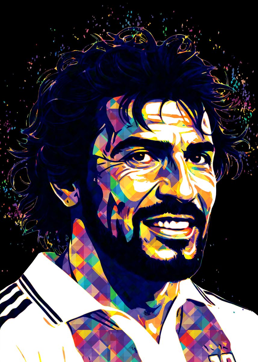 'Roberto Baggio Pop Art Portrait' Poster, picture, metal print, paint ...