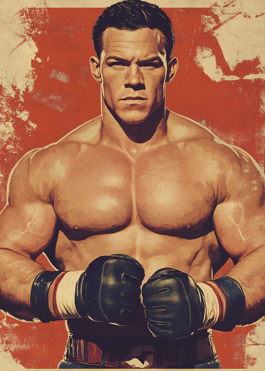 'John Cena Boxing Poster' Poster, picture, metal print, paint by sopo ...