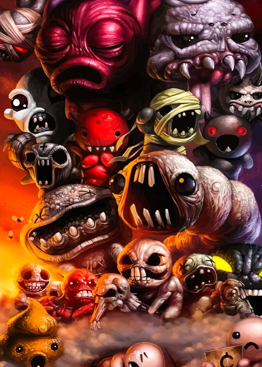 'biding of Isaac game ' Poster, picture, metal print, paint by Yuhuu ...