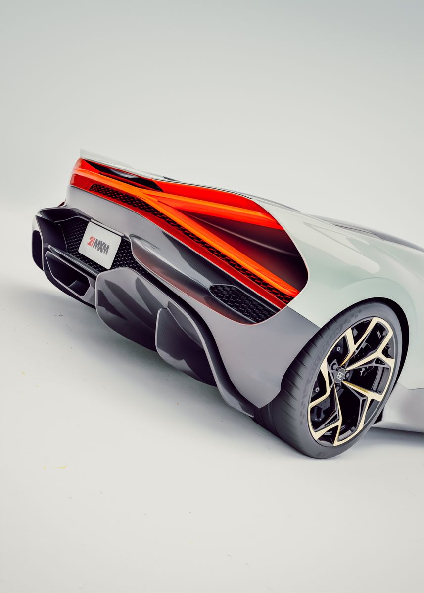 '2024 Bugatti Mistral - Rear View' Poster, picture, metal print, paint ...