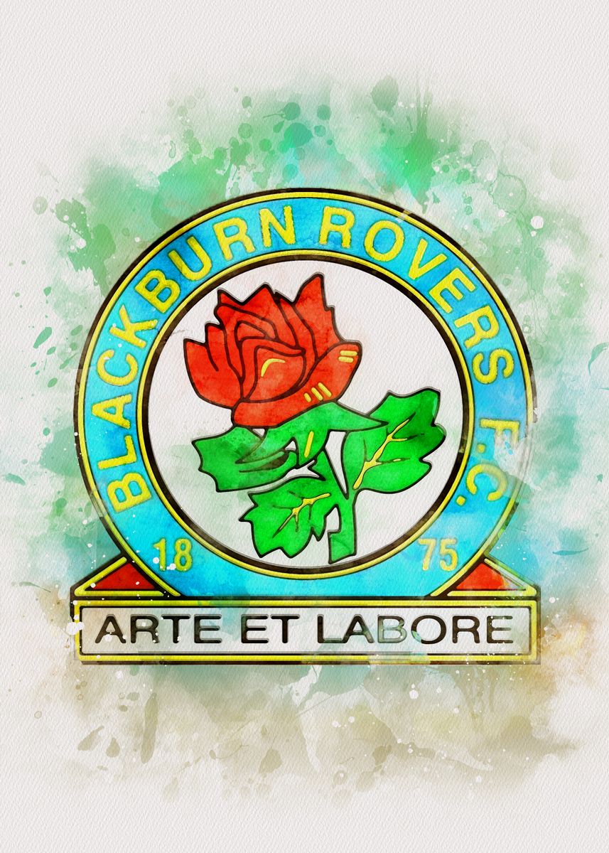 'Blackburn Rovers FC Logo' Poster, picture, metal print, paint by Malin ...