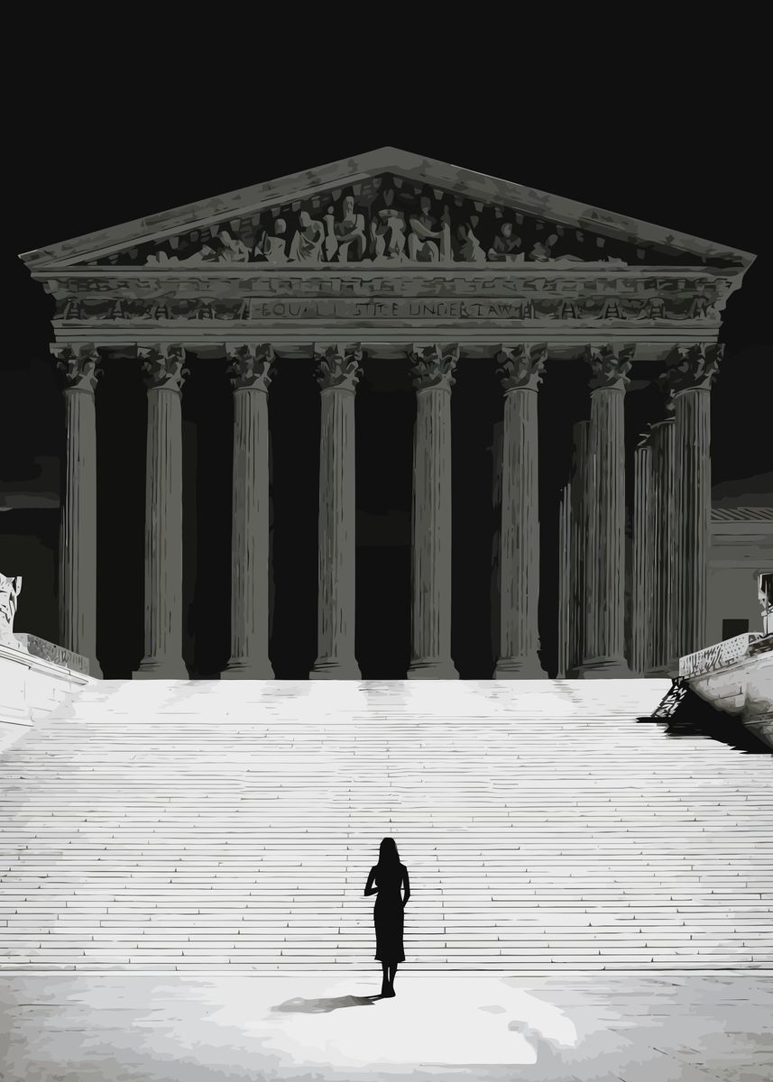 'Supreme Court Silhouette' Poster, picture, metal print, paint by Movie ...