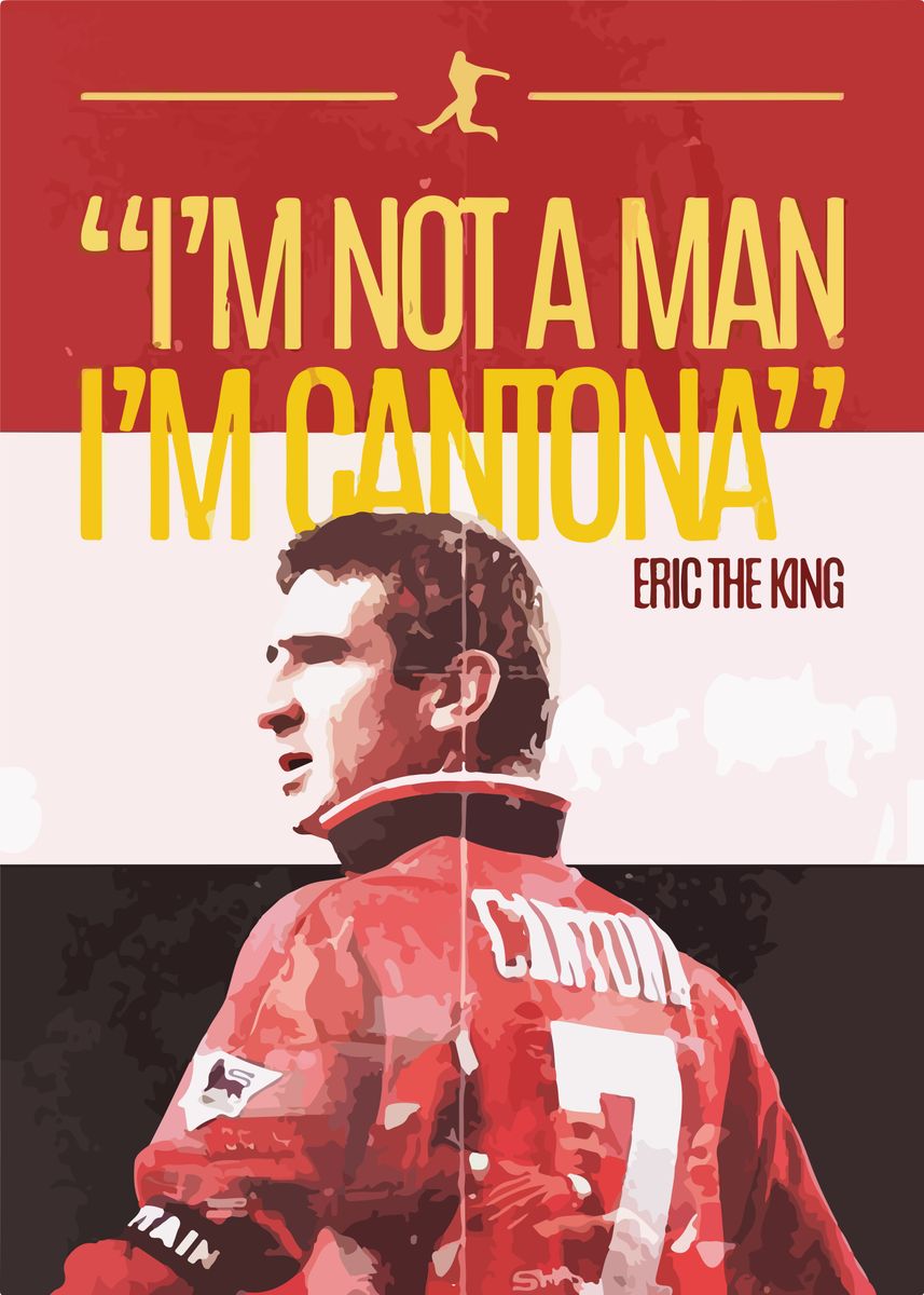 'Eric Cantona Manchester' Poster, picture, metal print, paint by Balint ...