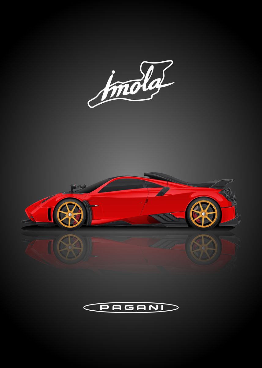 'Pagani Imola' Poster, picture, metal print, paint by Conceptual ...