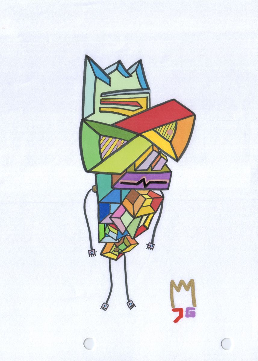 'Abstract Geometric Figure' Poster, picture, metal print, paint by auro ...