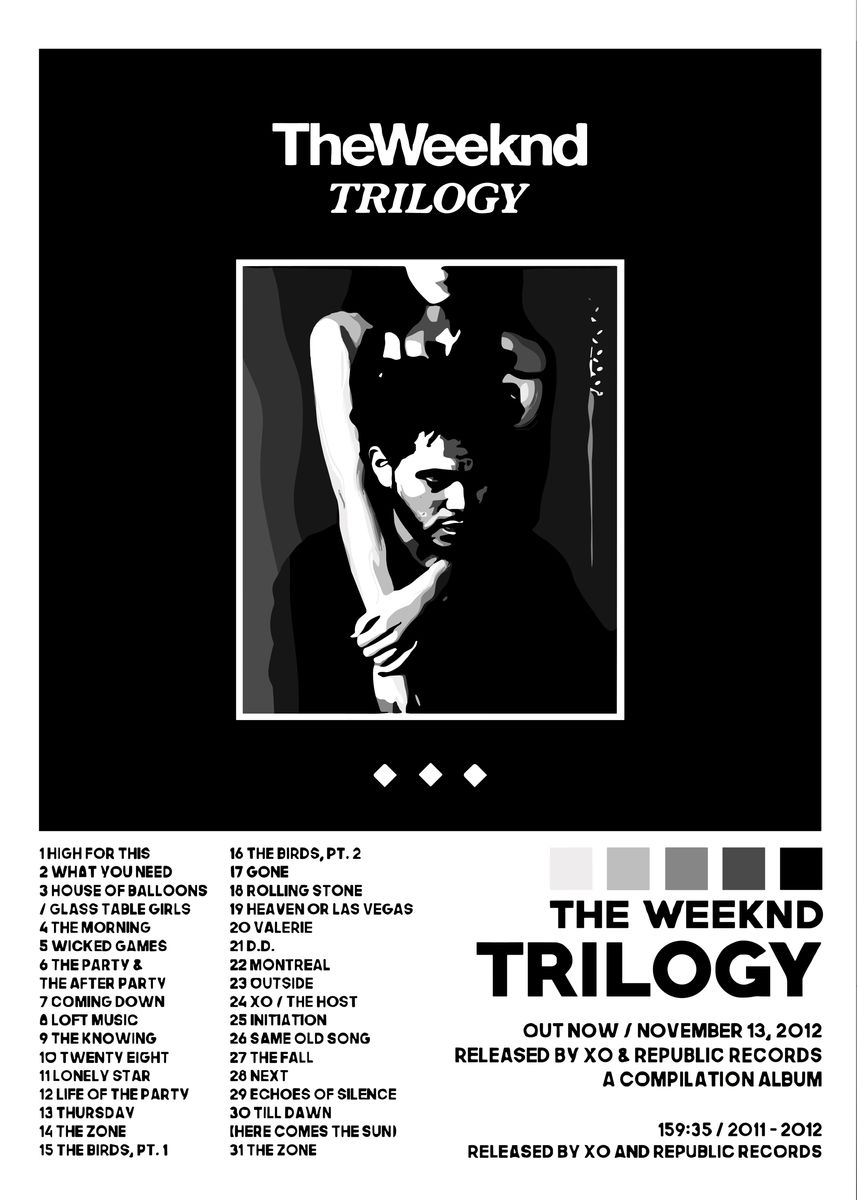 'The Weeknd Trilogy Album Cover' Poster, picture, metal print, paint by ...