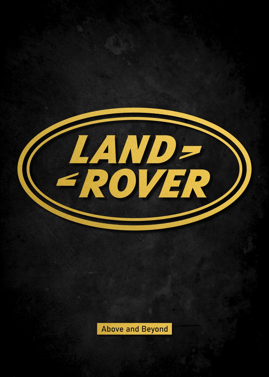 'Land Rover gold Logo' Poster, picture, metal print, paint by yunur ...