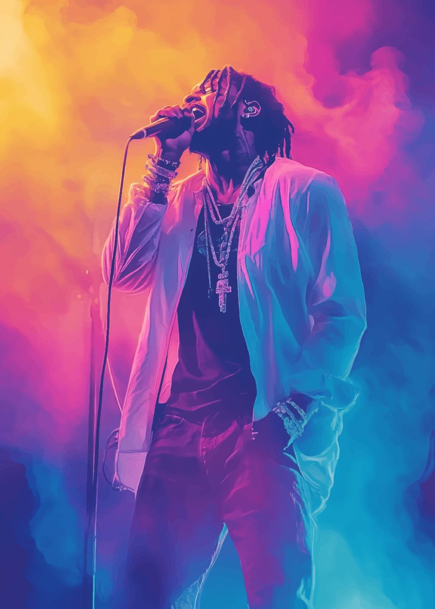 'travis scott Rapper ' Poster, picture, metal print, paint by gooD ART ...