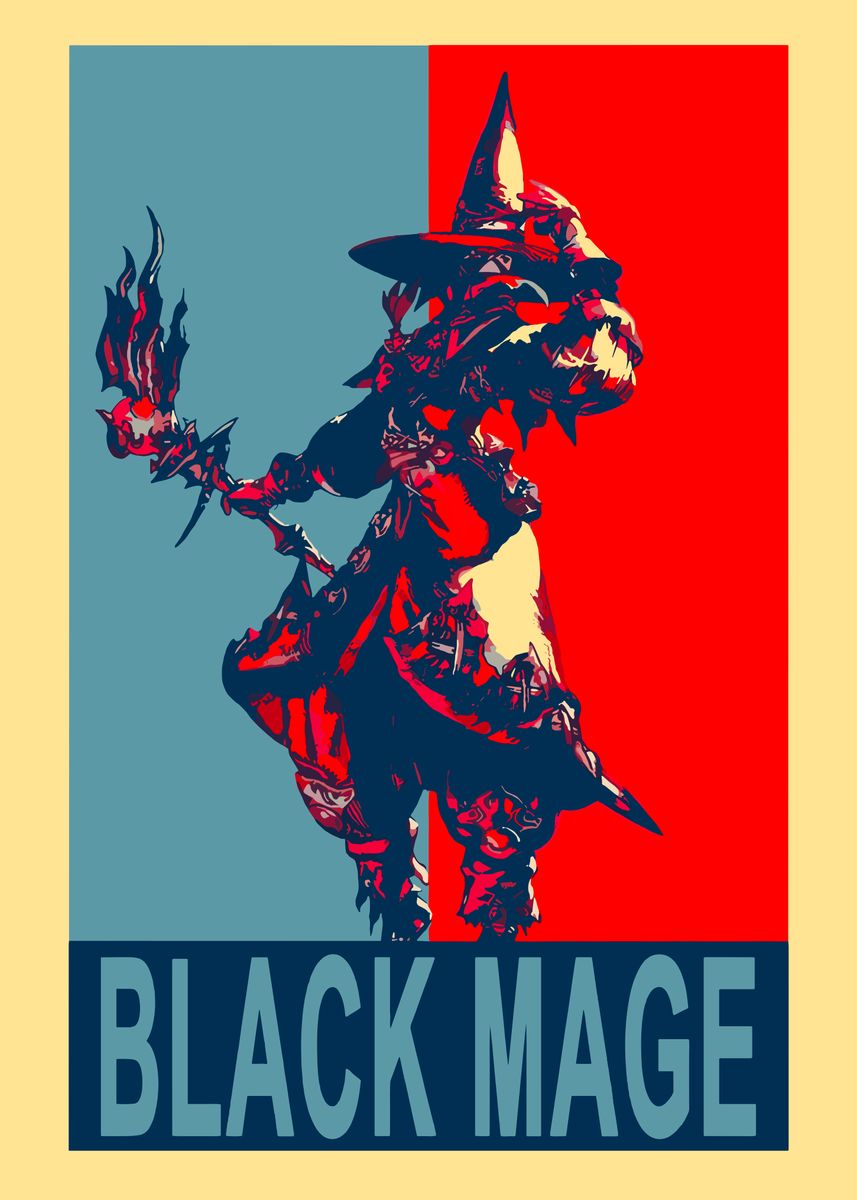 'Black Mage Poster' Poster, picture, metal print, paint by Pargoy Art ...