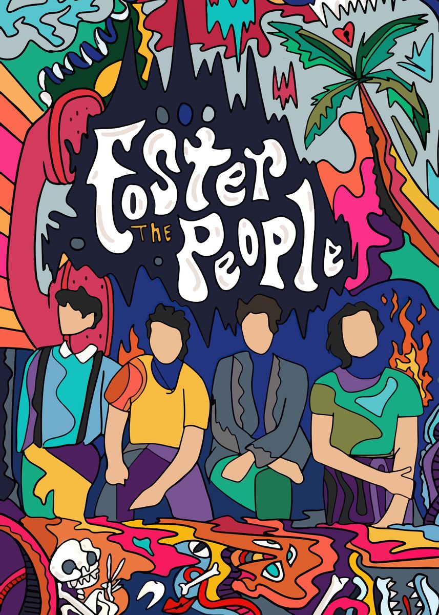 'Foster the People Band Art' Poster, picture, metal print, paint by ...