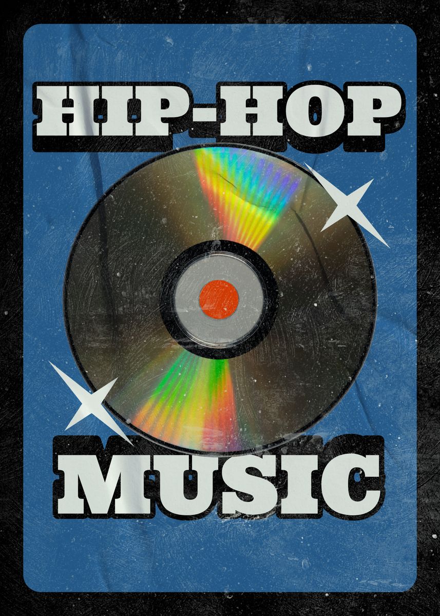 'Hip-Hop Music CD' Poster, picture, metal print, paint by | Displate