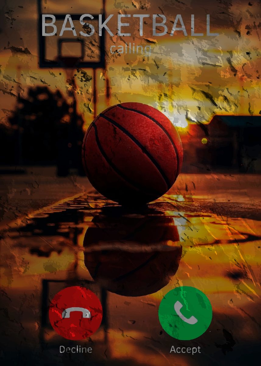 'Basketball Calling' Poster, picture, metal print, paint by Adi Bayu ...