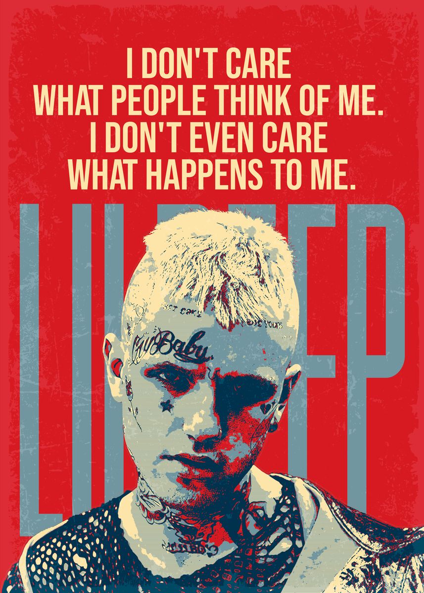 'Lil Peep Quote Poster' Poster, picture, metal print, paint by wise ...