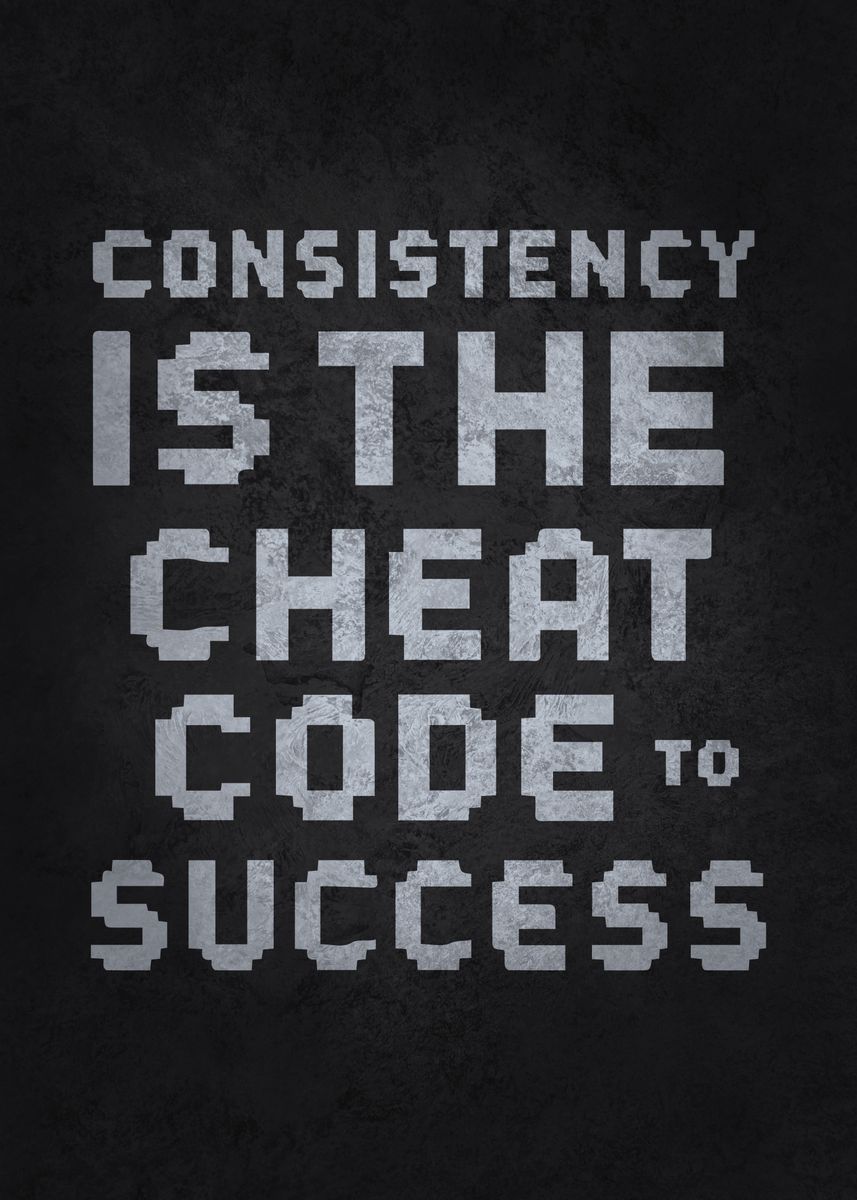 'Cheat Code To Success - Motivational' Poster, picture, metal print ...
