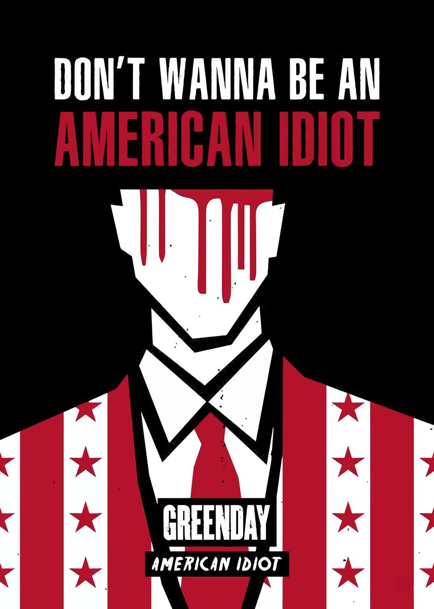 'Green Day American Idiot' Poster, picture, metal print, paint by Rans ...