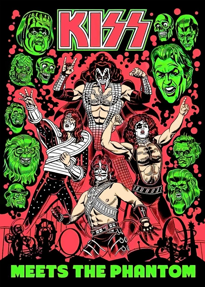 'KISS Meets The Phantom Com' Poster, picture, metal print, paint by ...