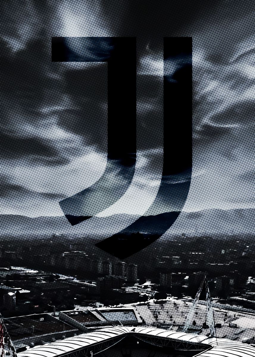 'Juventus Logo with Cityscape' Poster, picture, metal print, paint by ...