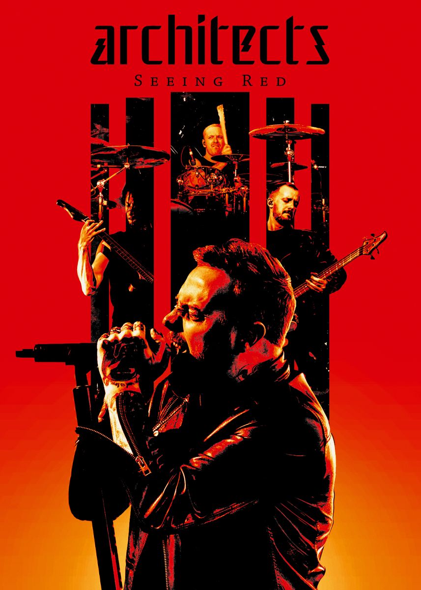'Architects - Seeing Red' Poster, picture, metal print, paint by Lewis ...