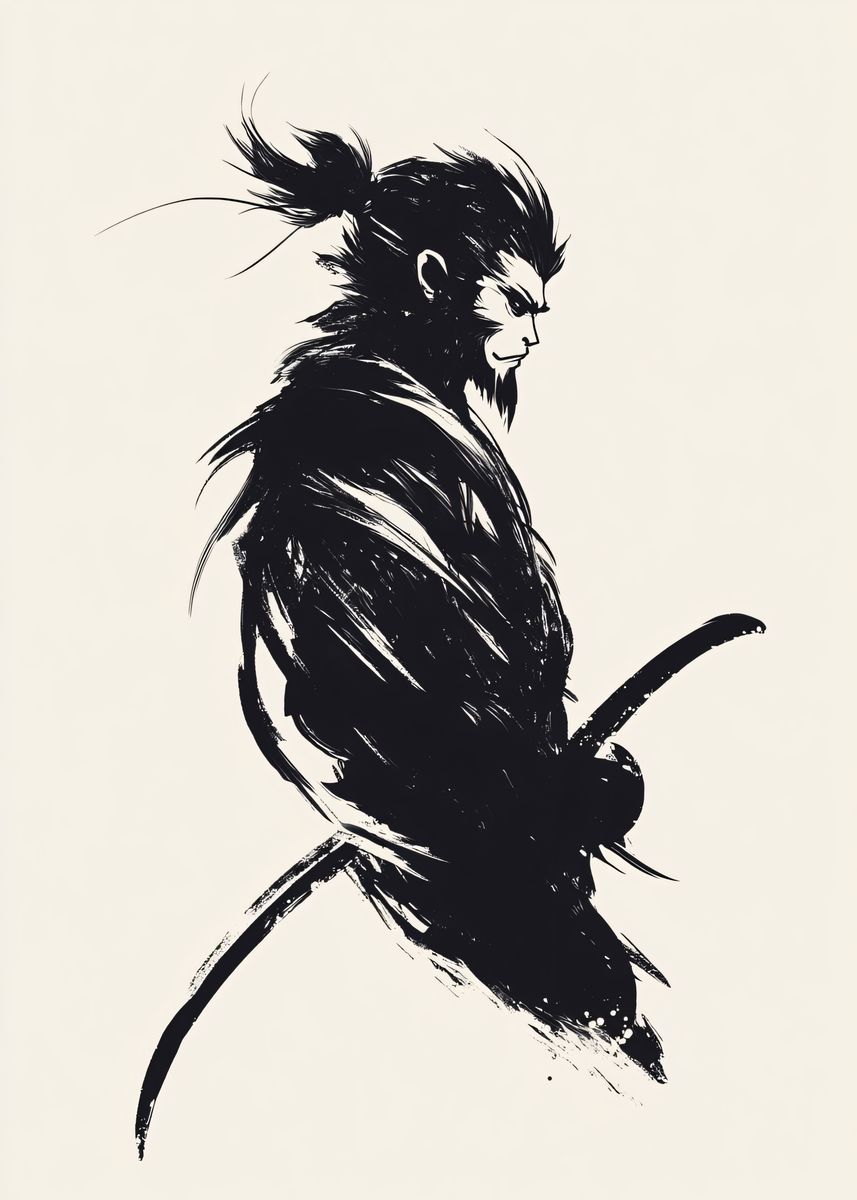 'Assassin Monkey ' Poster, picture, metal print, paint by De Samsu | Displate