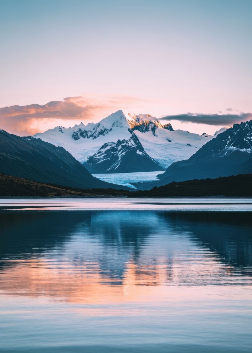 'Mountain Reflection' Poster, picture, metal print, paint by XVKE ...