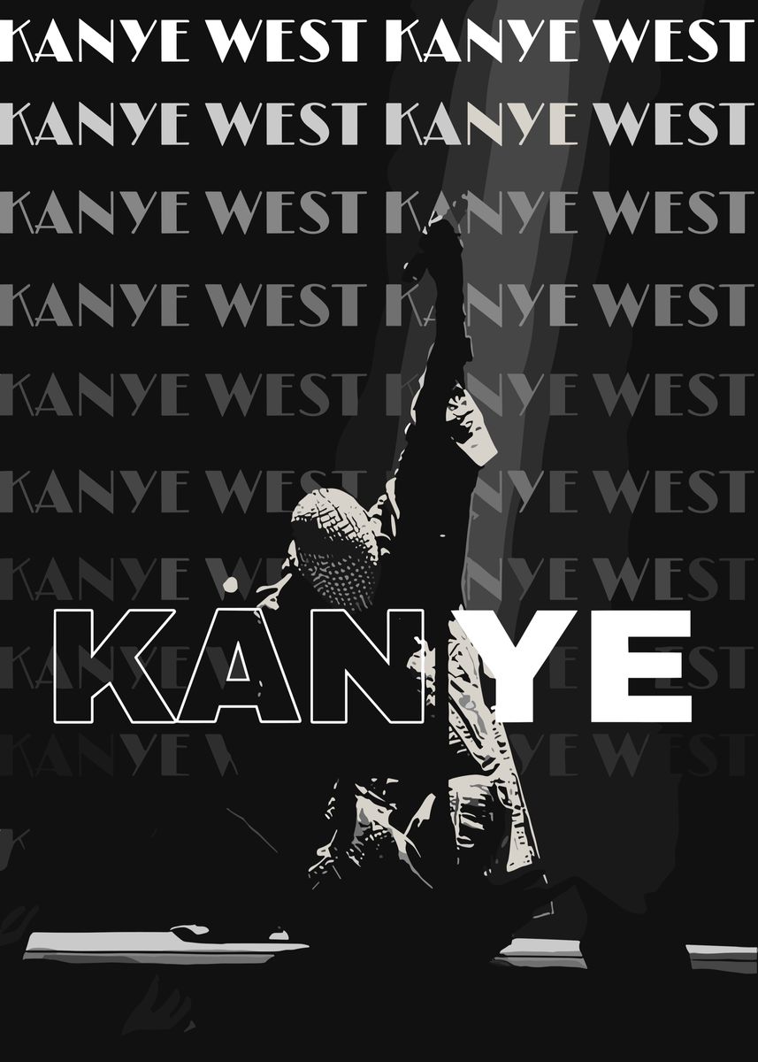 'Kanye West ' Poster, picture, metal print, paint by art io | Displate