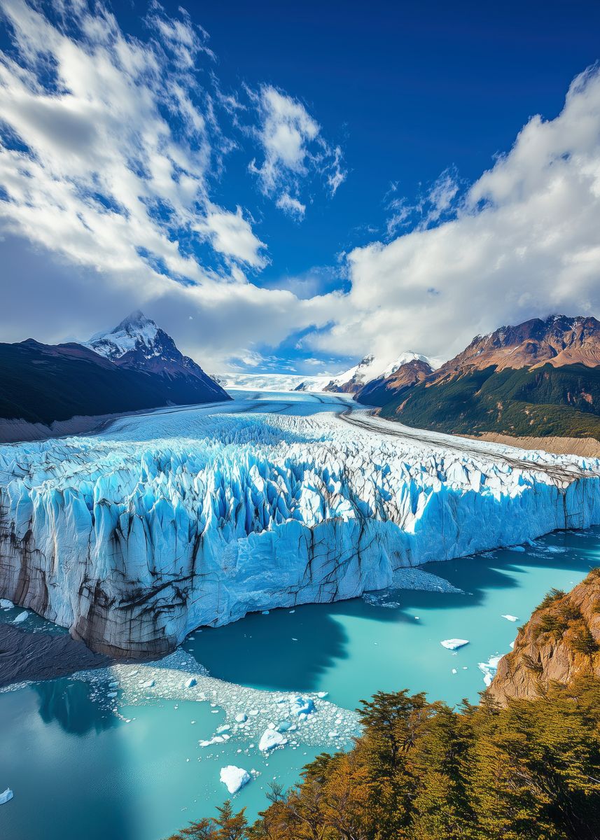 'Glacier nature Landscape' Poster, picture, metal print, paint by ...
