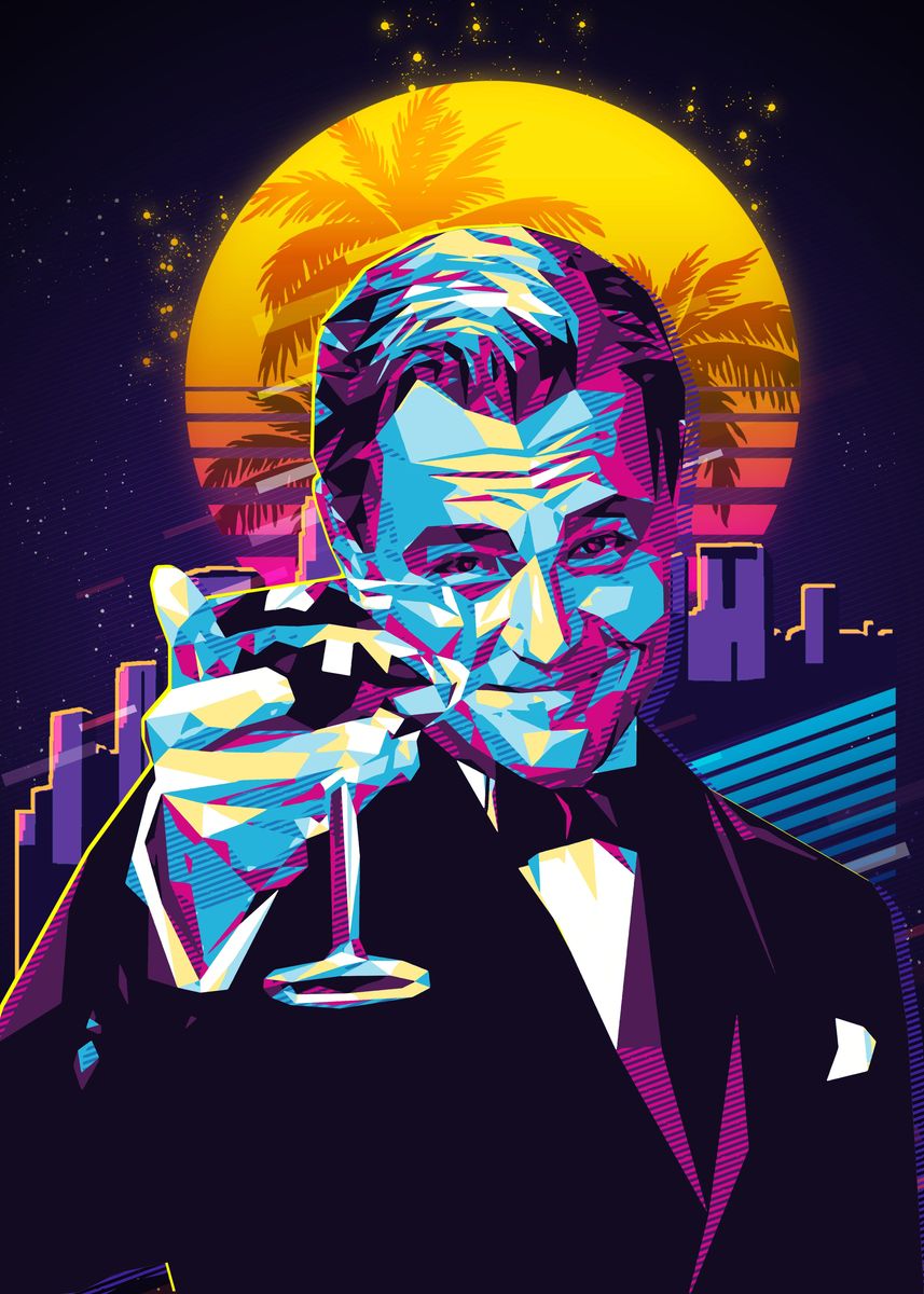 'Leonardo DiCaprio 80s Style' Poster, picture, metal print, paint by ...