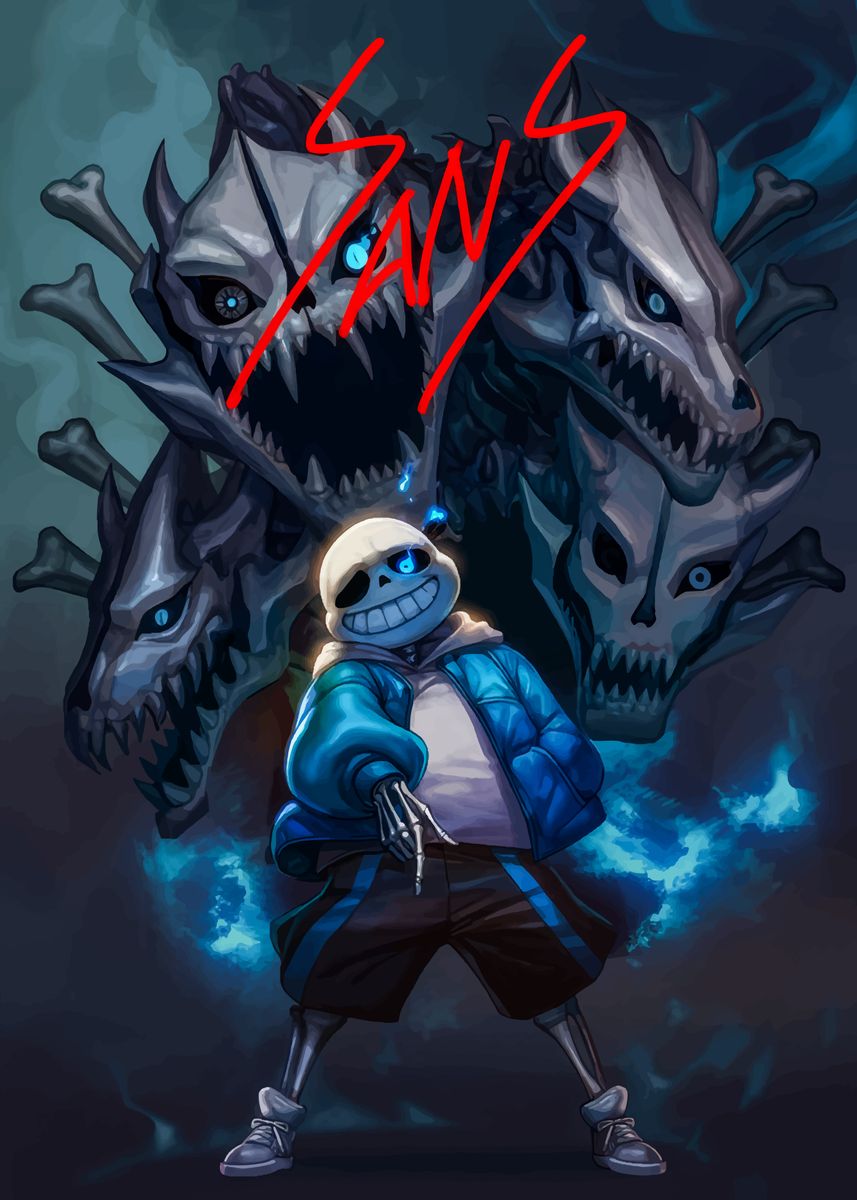 'Sans Undertale' Poster, picture, metal print, paint by | Displate