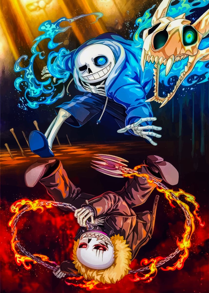 'Sans Undertale' Poster, picture, metal print, paint by | Displate