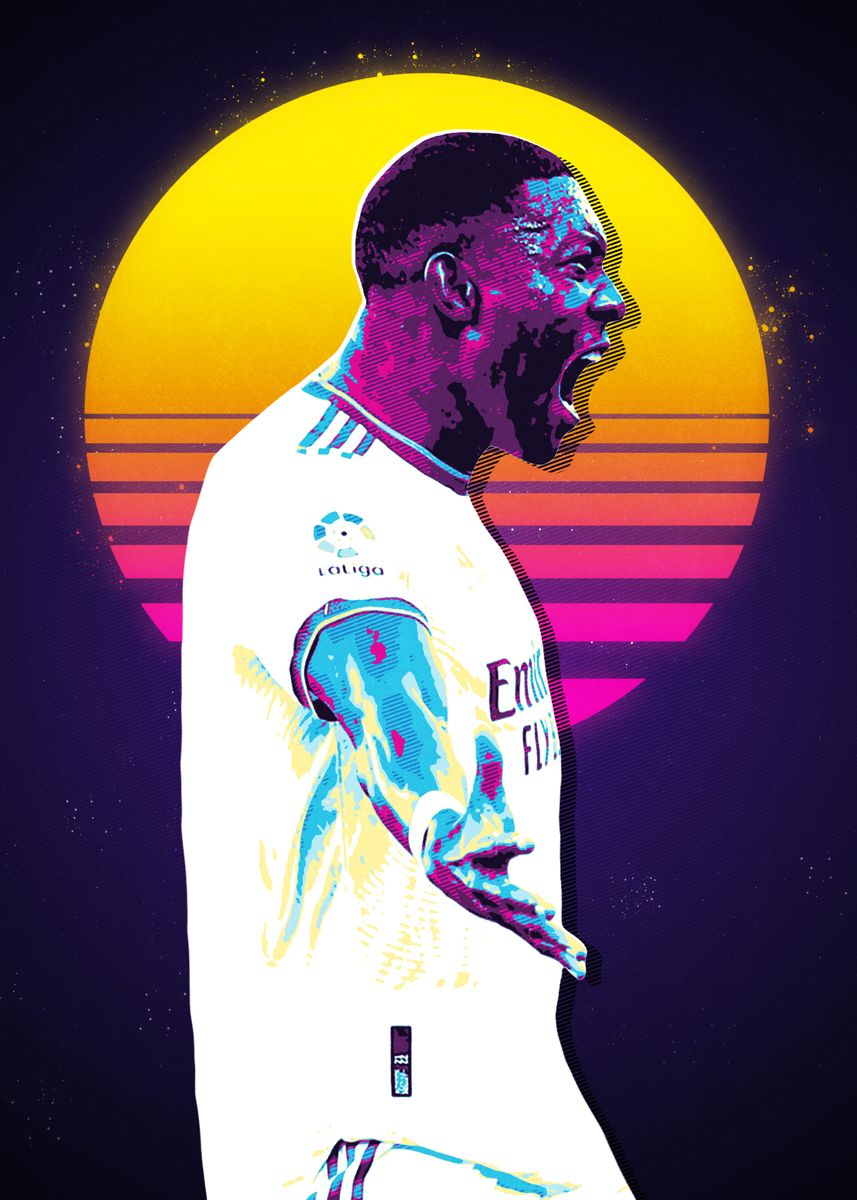 'David Alaba Retro Style' Poster, picture, metal print, paint by Mus ...